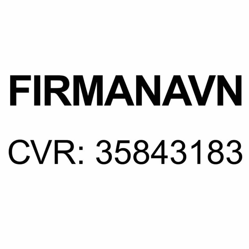 Firmanavn og CVR Nummer – Dit Print